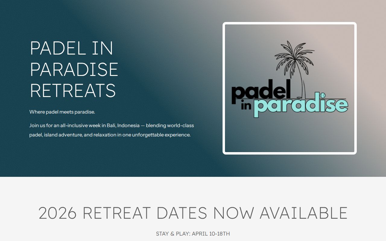 PADEL IN PARADISE RETREATS